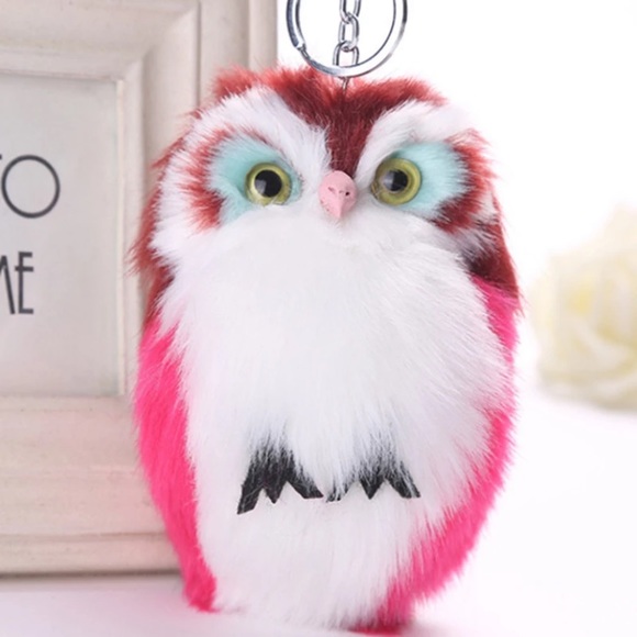 Accessories | 15cm Cute Fluffy Owl Keychain | Poshmark